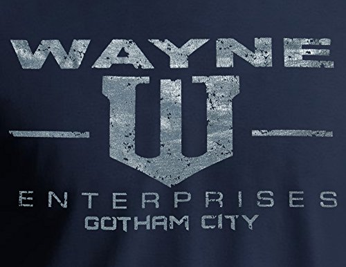 Wayne Enterprises Tee Gotham City T-Shirt Distressed Navy M