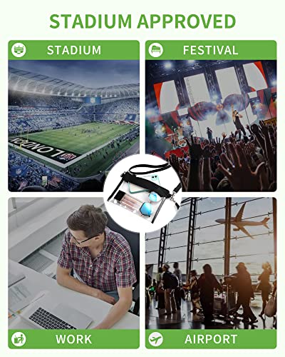 MAY TREE Clear Purse for Concert Stadium Festival Concert Clear Bag Stadium Approved for Women and Men, Black