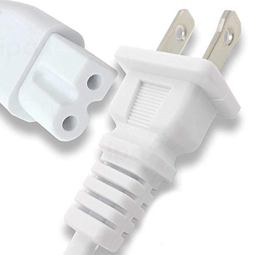 Ipax 10 Feet Long White Copper Wire AC Power Cord Cable Compatible with VIZIO TV UHD LED Smart HDTV E221-A1 E231-B1 E24-C1 E280-A1 E601i-A3 SmartCast E43-E2 E320-A0 E470-A0 LCD Monitor Sharp TV