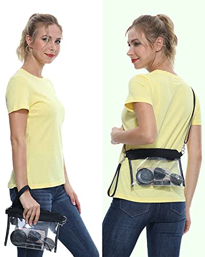 MAY TREE Clear Purse for Concert Stadium Festival Concert Clear Bag Stadium Approved for Women and Men, Black