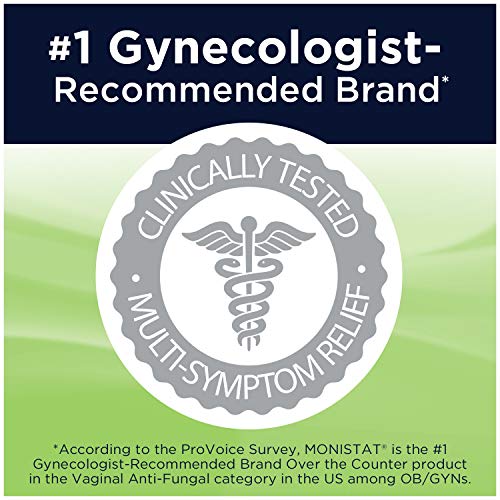 Monistat 3-Day Yeast Infection Treatment Suppositories + Itch Relief Cream, 7 Piece Set
