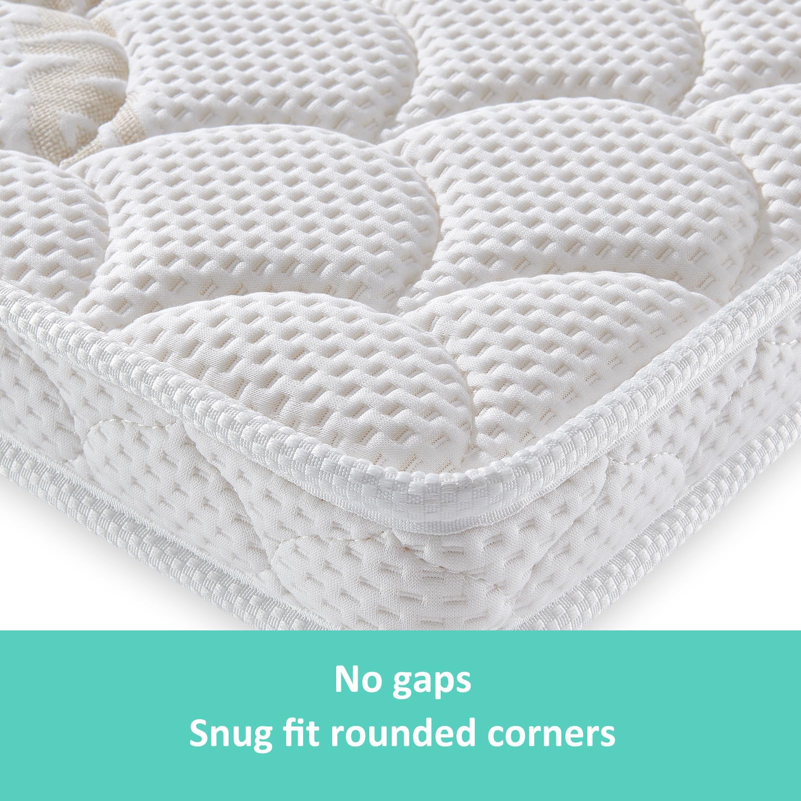 Vibe bear Premium Foam Mini Crib Mattress - Dual-Sided- 38x24x4 Inch- 100% Breathable, Non-Toxic, Quiet and Odorless, Hypoallergenic, Fits Most Mini Cribs