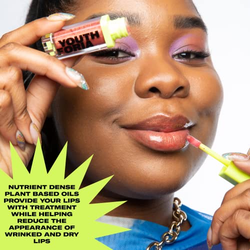 Youthforia Dewy Gloss - Hydrating and Nourishing Lip Gloss, High Shine, Lip Oil - 09 Play With Fire