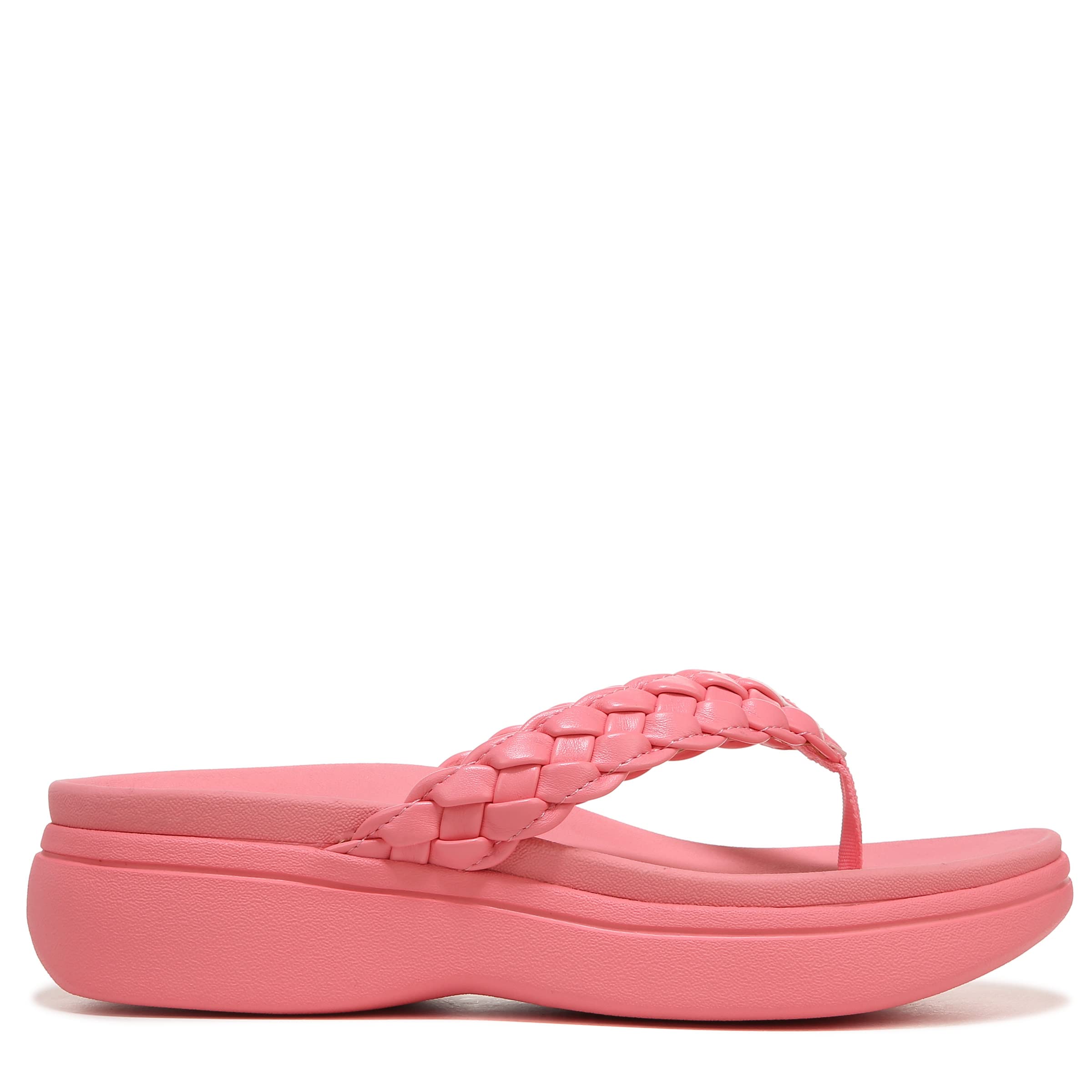 Vionic Kenji Women's Toe-post Platform Wedge Sandal Shell Pink - 8.5 Medium