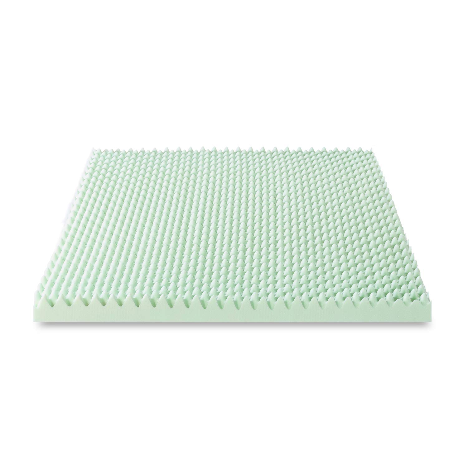 Best Price Mattress 4 Inch Egg Crate Memory Foam Mattress Topper with Calming Green Tea Infusion, CertiPUR-US Certified, Twin XL