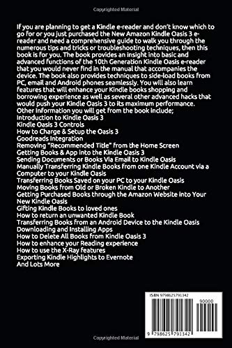 A Definitive Guide to KINDLE OASIS 3: Tips, Tricks and Some Hidden Features to Master Your 10th Generation Kindle Oasis and Fix Common Problems