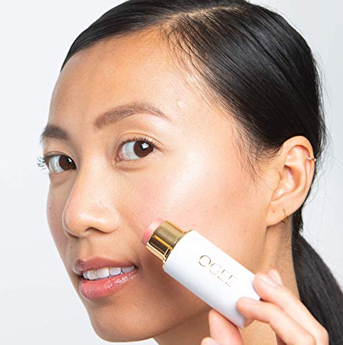 Ogee Sculpted Face Stick (CARNELIAN - SHEER LUMINOUS CORAL) Certified Organic Face Makeup - Multi-Use Cream Blush & Highlighter