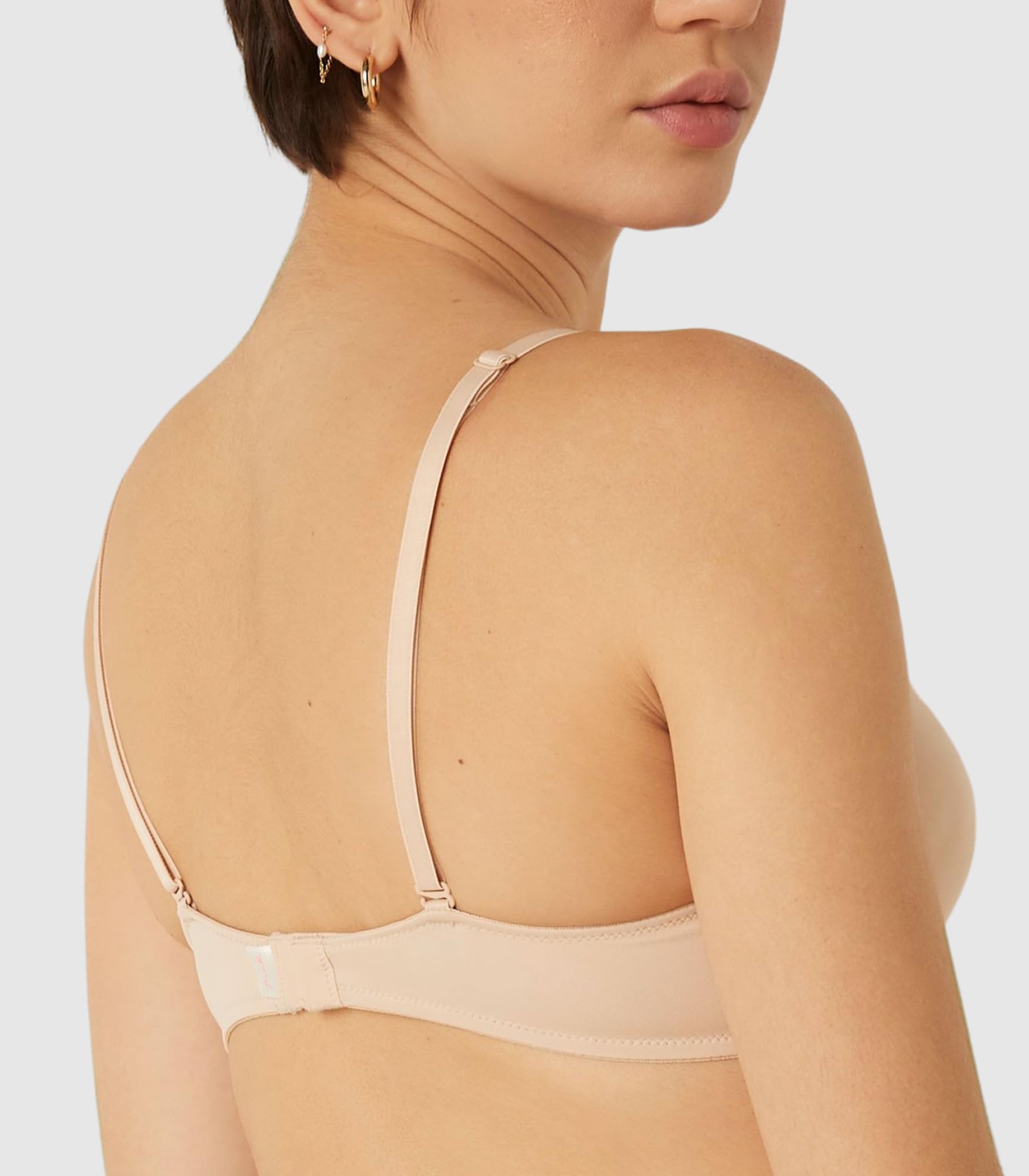 Victoria's Secret Pink Wear Everywhere Super Push Up Bra, Padded, Smoothing, Bras for Women, Beige (34B)