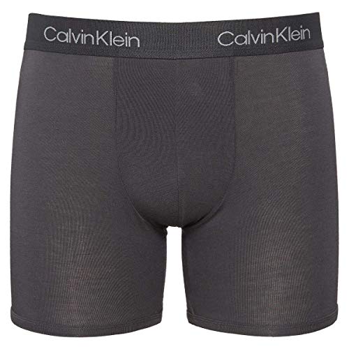 Calvin Klein Men's 3-Pack Cotton Modal Boxer Briefs - Black/Grey/Black - Medium