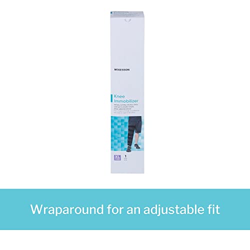 McKesson Knee Immobilizer Brace, Adjustable Leg Straightener, One Size Fits Most, 18 in, 1 Count
