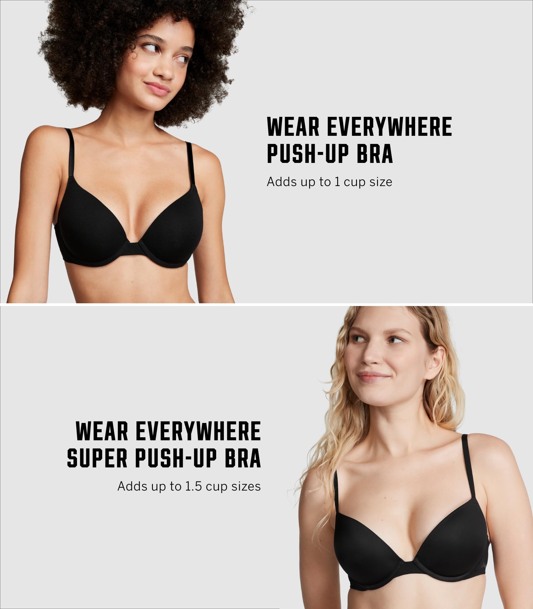 Victoria's Secret Pink Wear Everywhere Super Push Up Bra, Padded, Smoothing, Bras for Women, Beige (34B)