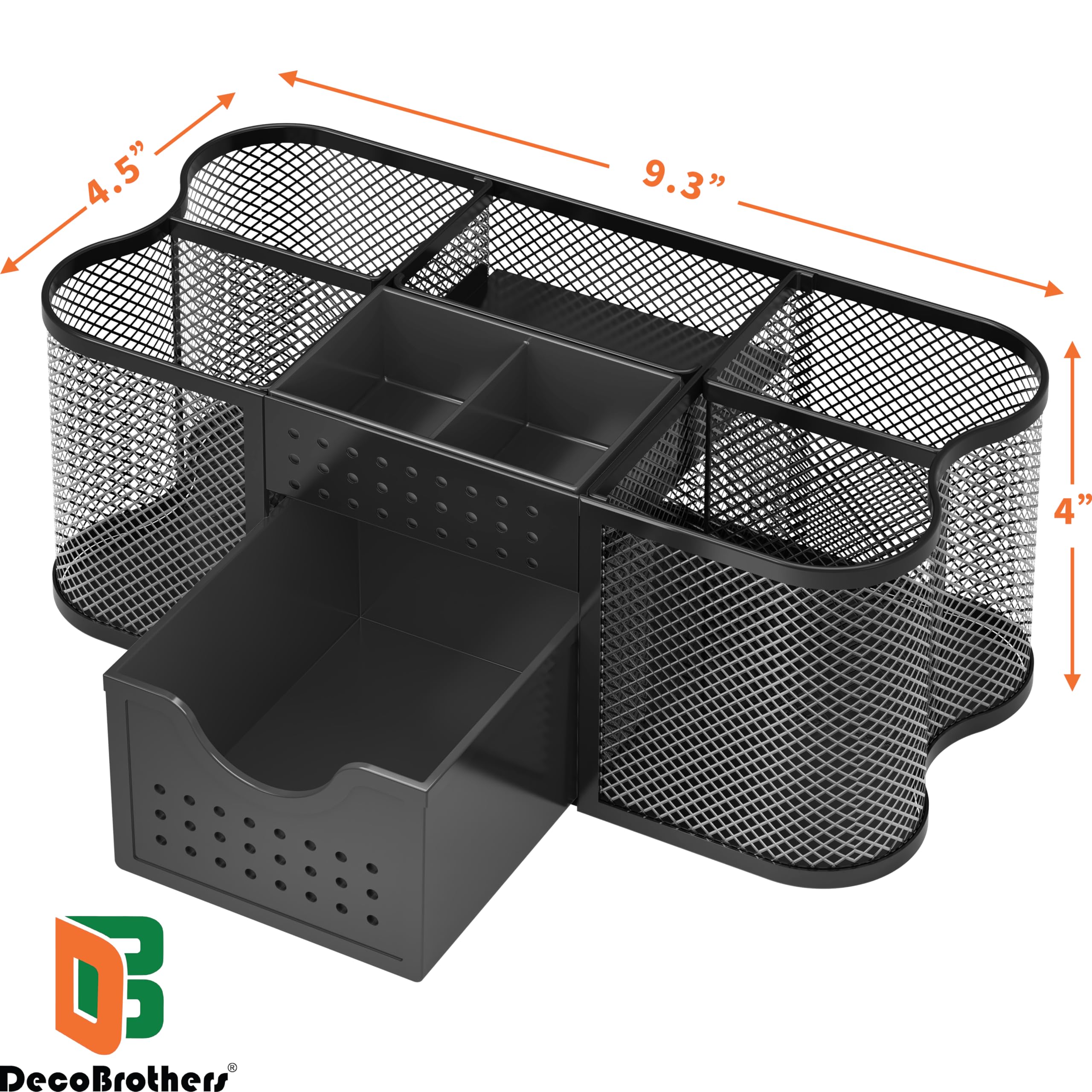 DecoBros Desk Supplies Organizer Caddy, Black