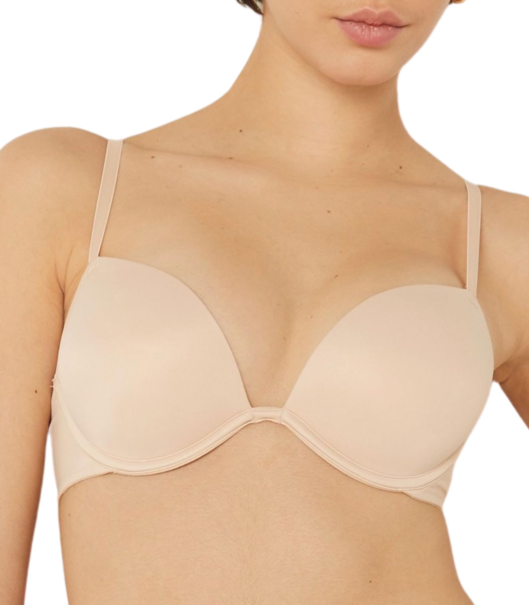 Victoria's Secret Pink Wear Everywhere Super Push Up Bra, Padded, Smoothing, Bras for Women, Beige (34B)