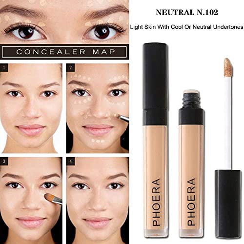 PHOERA Foundation,Full Coverage Foundation,PHOERA Primer,PHOERA Powder,PHOERA Concealer PHOERA Makeup Set, Kabuki Makeup Brushes Foundation Brush Powder Brush,2 Makeup Sponge (104 Buff Beige + 105 Sand)