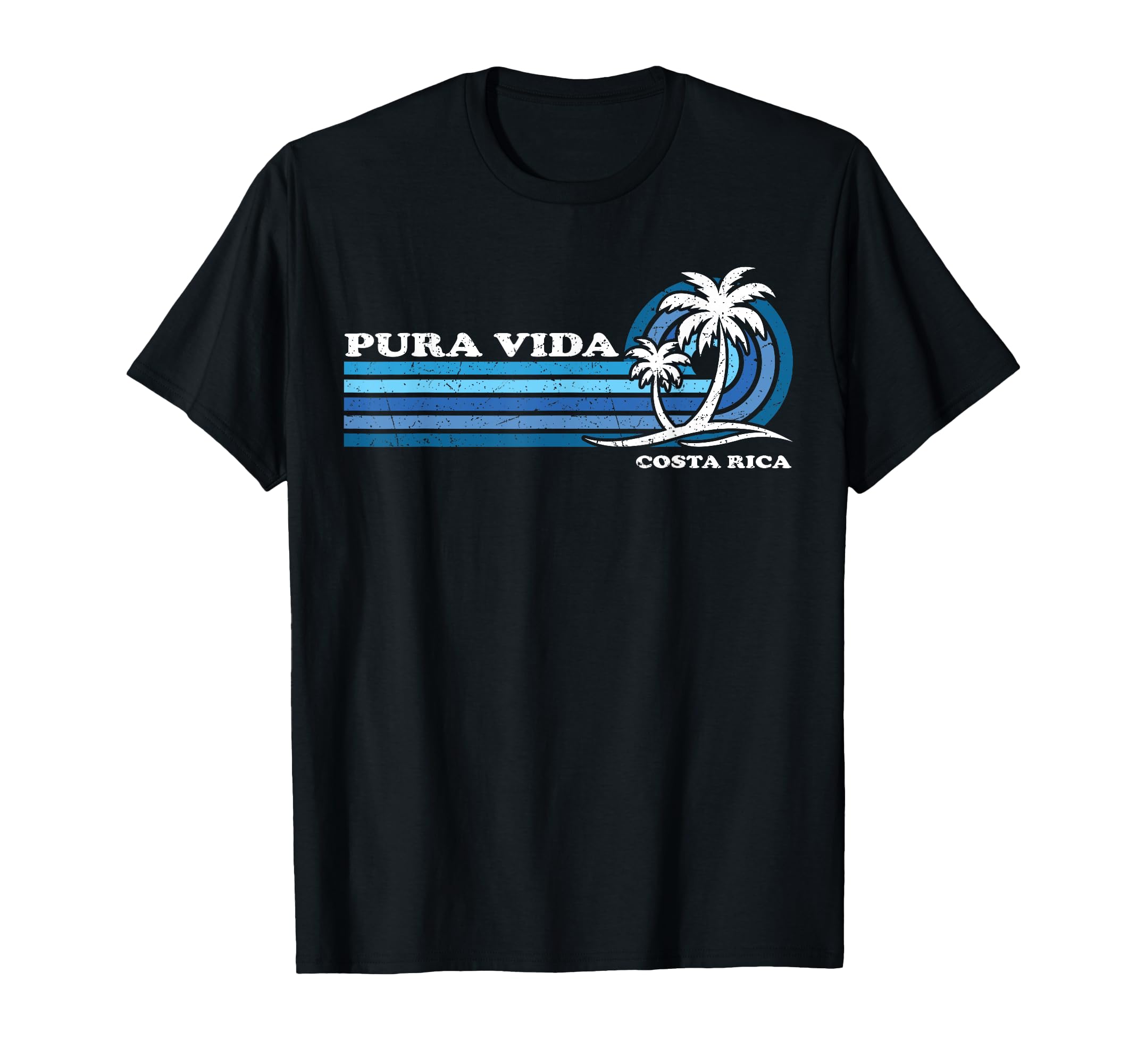 Vintage Retro Summer Vacation Costa Rica Pura Vida Beach T-Shirt