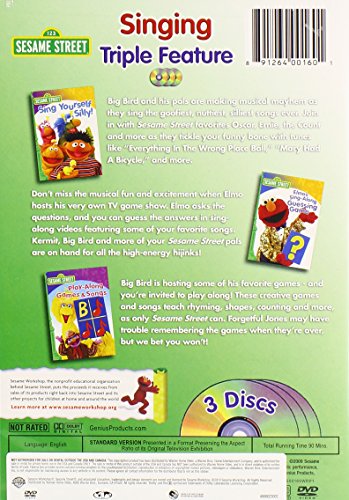 Sesame Street: Singing Triple Feature (Sing Yourself Silly! / Elmo's Sing-Along Guessing Game / Play-Along Games & Songs)