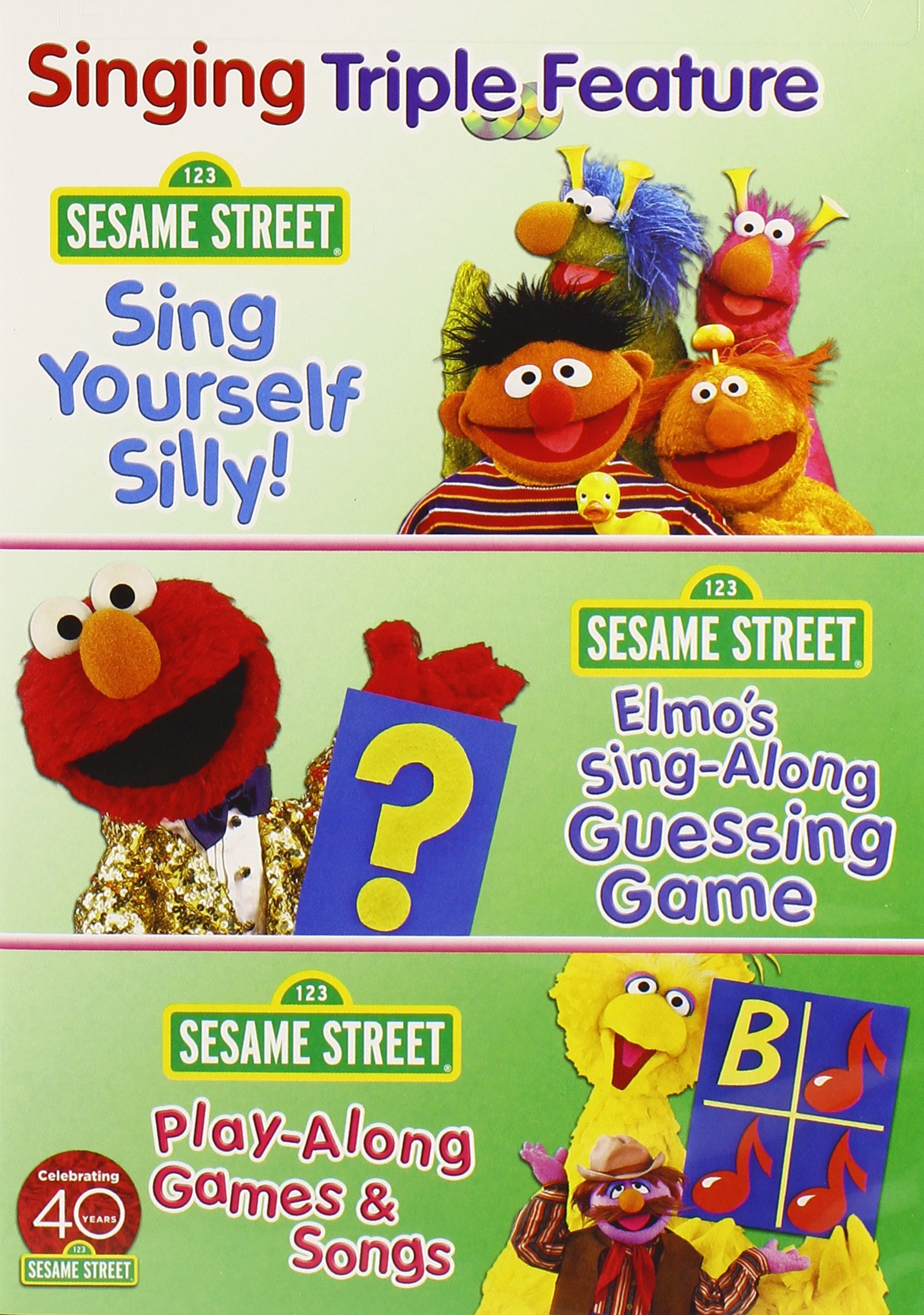 Sesame Street: Singing Triple Feature (Sing Yourself Silly! / Elmo's Sing-Along Guessing Game / Play-Along Games & Songs)