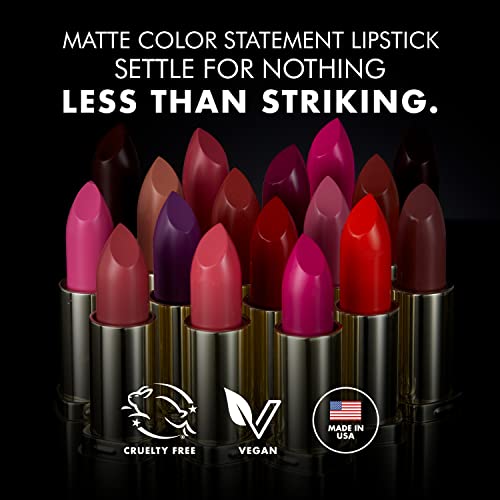 Milani Color Statement Lipstick - Black Cherry, Cruelty-Free Nourishing Lip Stick in Vibrant Shades, Red Lipstick, 0.14 Ounce