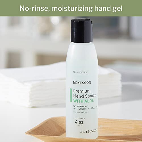 McKesson Gel Hand Sanitizer with Aloe, Cleanse and Moisturize, 4 oz, 1 Count, 1 Pack