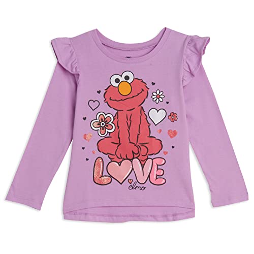 Sesame Street Elmo Toddler Girls 2 Pack T-Shirts Multicolored 2T