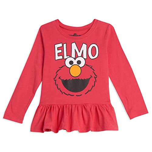 Sesame Street Elmo Toddler Girls 2 Pack T-Shirts Multicolored 2T
