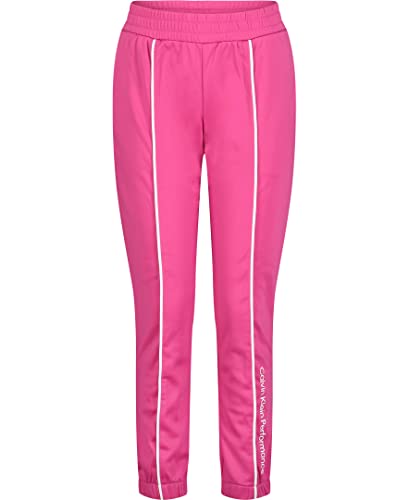 Calvin Klein Girls' Performance Jogger Sweatpants with Rib Cuffs and Waistband, Berry Sport, 12-14