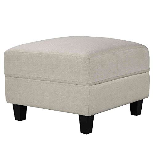 Tulib Symmetrical Sectional Sofa with Ottoman, L-Shaped Rivet Modern Upholstered Couch Set with Cushions, for Living Room, Beige