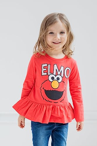 Sesame Street Elmo Toddler Girls 2 Pack T-Shirts Multicolored 2T