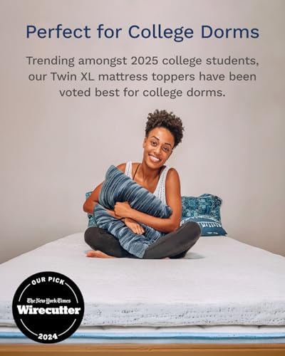 ViscoSoft 4 Inch Memory Foam Mattress Topper Twin XL - Select High Density Extra Long Ventilated Mattress Pad - Removable Bamboo-Rayon Cover