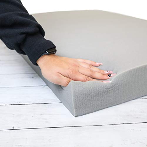 BarksBar Snuggly Sleeper Medium Gray Diamond Orthopedic Dog Bed with Solid Orthopedic Foam, Soft Cotton Bolster, and Ultra Soft Plush Sleeping Space - 32 x 22 Inches
