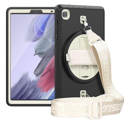 Tablet PC Case Hard Rugged Protective Cover Compatible with Samsung Galaxy Tab A7 Lite 8.7 inch T220/T225 (2021) Tablet - Multi-layered Protective Case with Screen Protector, 360° Rotatable Stand/Hand