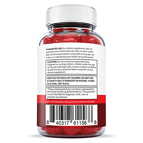 Justified Laboratories (3 Pack) Sure Slim Keto ACV Gummies 1000MG with Pomegranate Juice Beet Root B12 180 Gummys