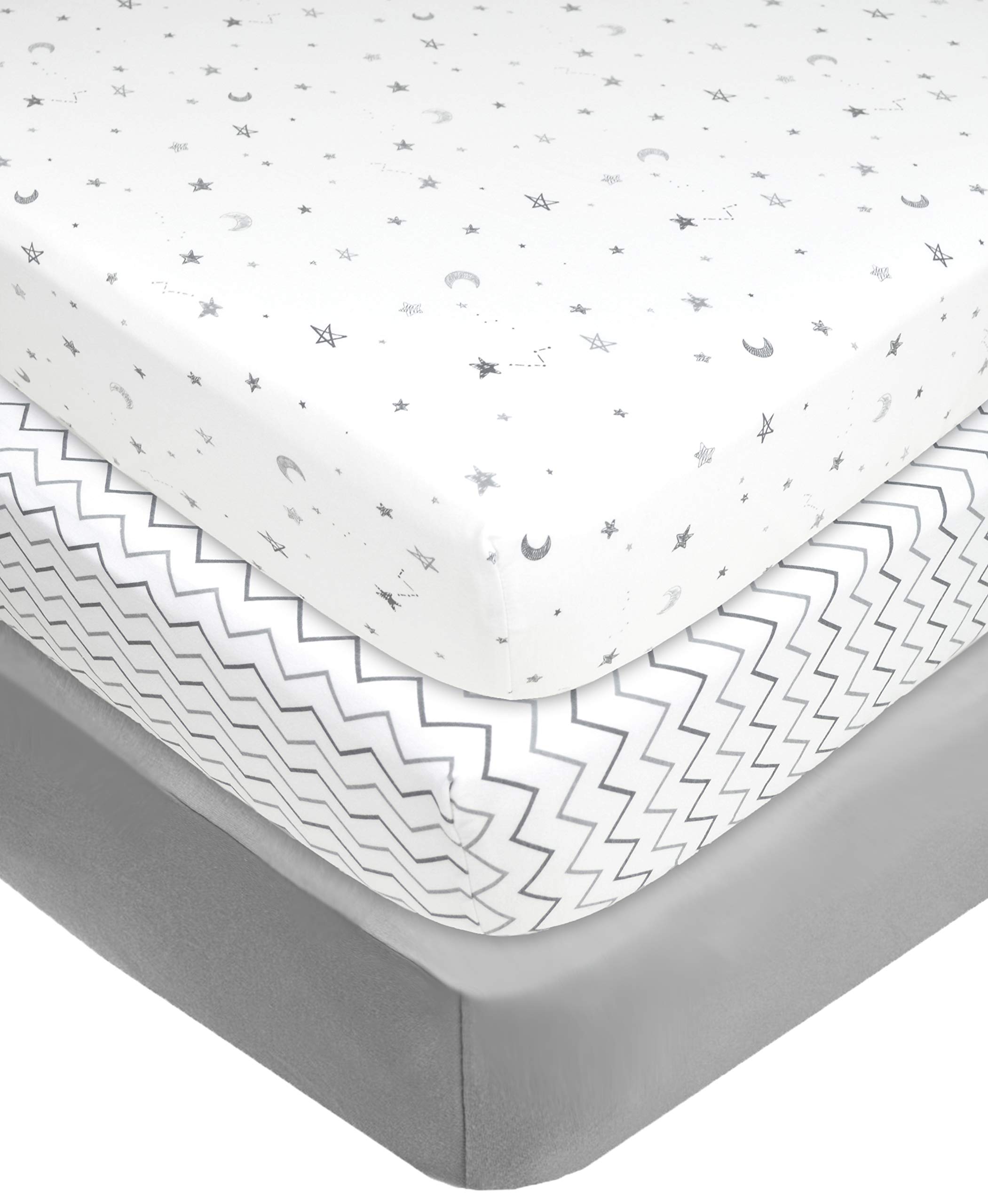Delta Children Serta SleepTrue Mini Crib Mattress and American Baby Company 3 Pack Fitted Mini Crib Sheet Set for Boys and Girls