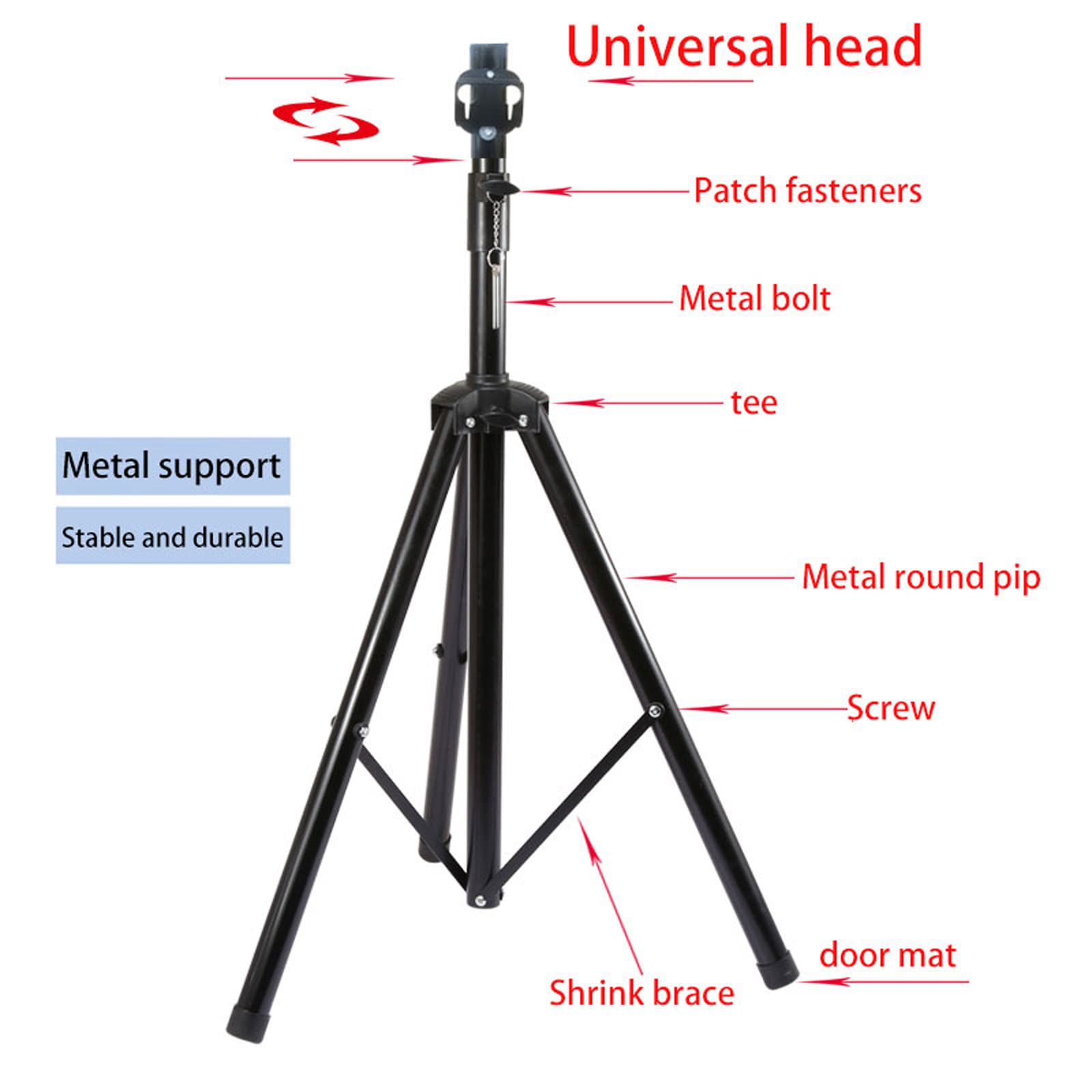 Missyou 3D Hologram Fan Stand with Multi-Function Base, Height 39.4 to 69 Inch, 150 Pounds Load-Bearing for A Variety of Hologram Fans