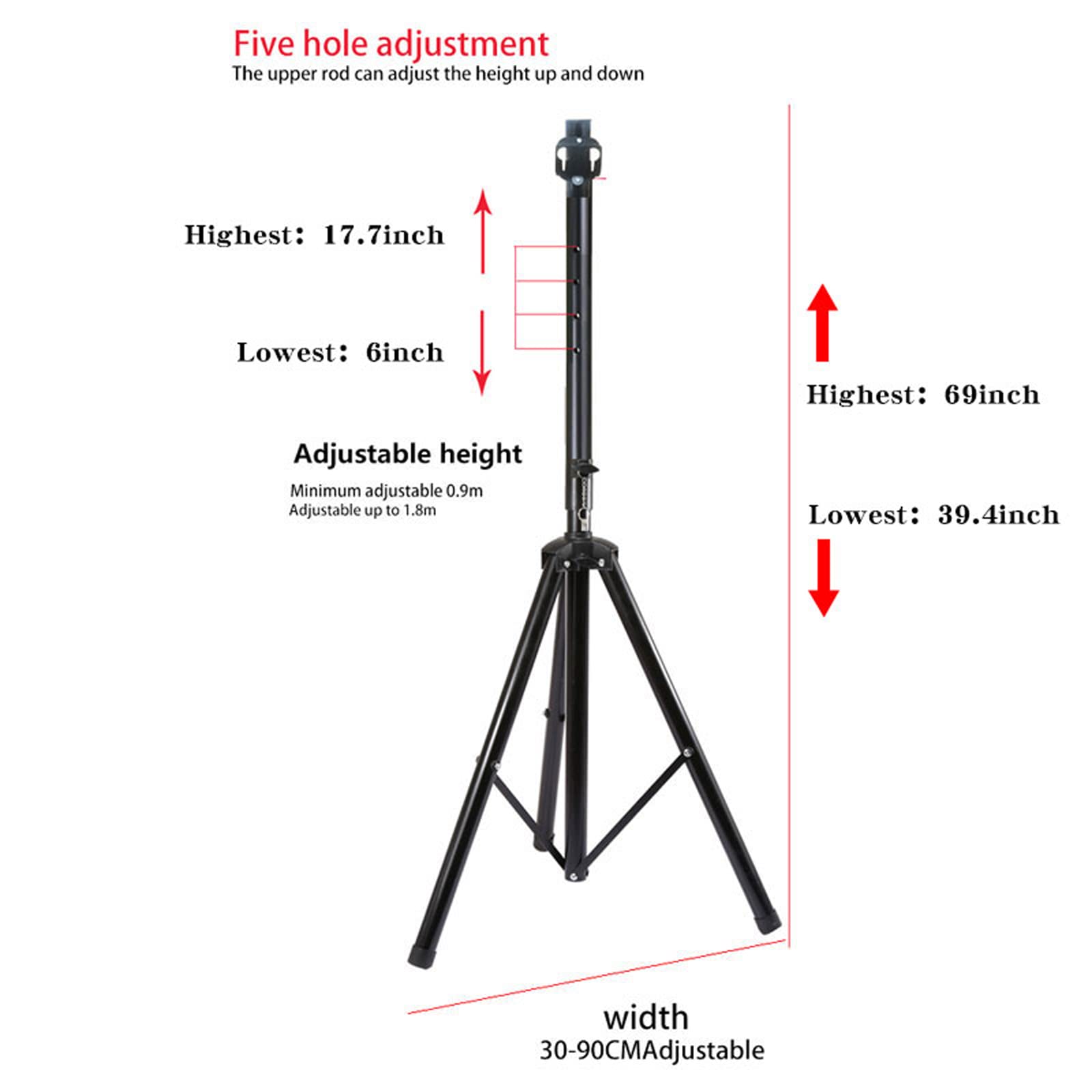 Missyou 3D Hologram Fan Stand with Multi-Function Base, Height 39.4 to 69 Inch, 150 Pounds Load-Bearing for A Variety of Hologram Fans