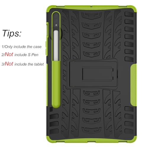 DWaybox Tablet Case for Samsung Galaxy Tab S9 FE SM-X510/X516B 10.9 inch Released 2023, 2in1 Dual Layer Combo Rugged Heavy Duty Shockproof Protective Cover with Kickstand -Green