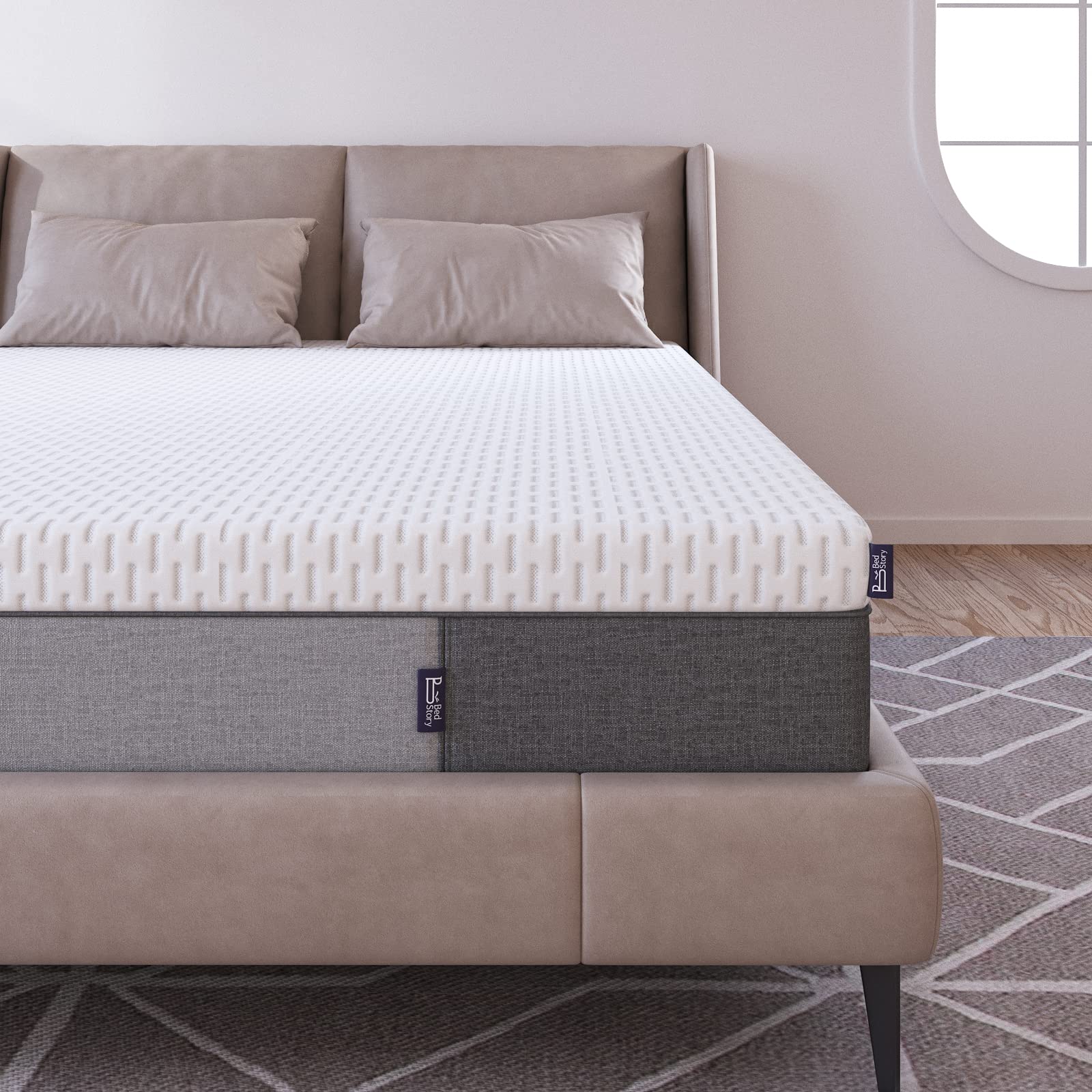 BedStory 4 Inch Firm Mattress Topper Queen Size, Gel Memory Foam Mattress Topper for Pressure Relief, Non-Slip Design Bed Topper with Removable & Washable, Cooling Mattress Pad, CertiPUR-US Certified