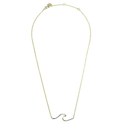 Pura Vida Gold Wave Coast 16" Necklace - Gold Plated .925 Sterling Silver Necklace
