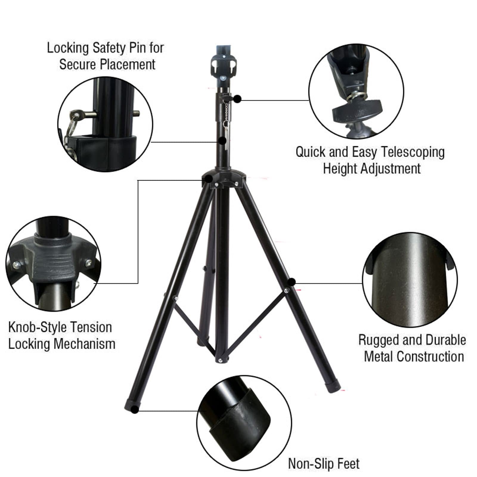 Missyou 3D Hologram Fan Stand with Multi-Function Base, Height 39.4 to 69 Inch, 150 Pounds Load-Bearing for A Variety of Hologram Fans