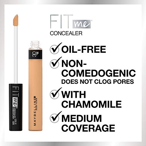 Maybelline Fit Me Liquid Concealer Makeup, Natural Coverage, Oil-free, Ivory, 1 Count