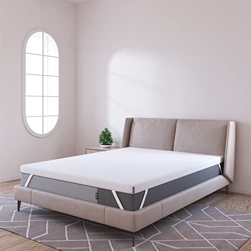 BedStory Extra Firm Mattress Topper Queen, 4 Inch Deep Sleep Mattress Topper for Pressure Relief, Firm & Supportive Memory Foam, High-Density Foam Provides Extra Lumbar Support, 30 Days Trial