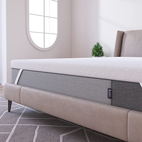 BedStory Extra Firm Mattress Topper Queen, 4 Inch Deep Sleep Mattress Topper for Pressure Relief, Firm & Supportive Memory Foam, High-Density Foam Provides Extra Lumbar Support, 30 Days Trial