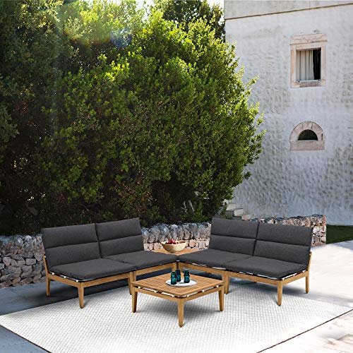 ARMEN LIVING LCARCOTK Arno Outdoor Square Teak Wood Coffee Table