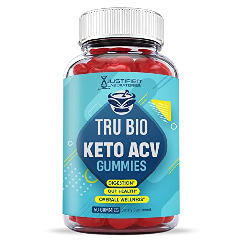 Justified Laboratories (2 Pack) Tru Bio Keto Gummies 1000MG ACV with Pomegranate Juice Beet Root B12 120 Gummys
