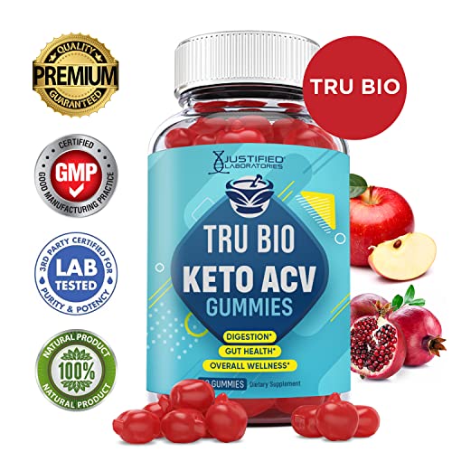 Justified Laboratories (2 Pack) Tru Bio Keto Gummies 1000MG ACV with Pomegranate Juice Beet Root B12 120 Gummys