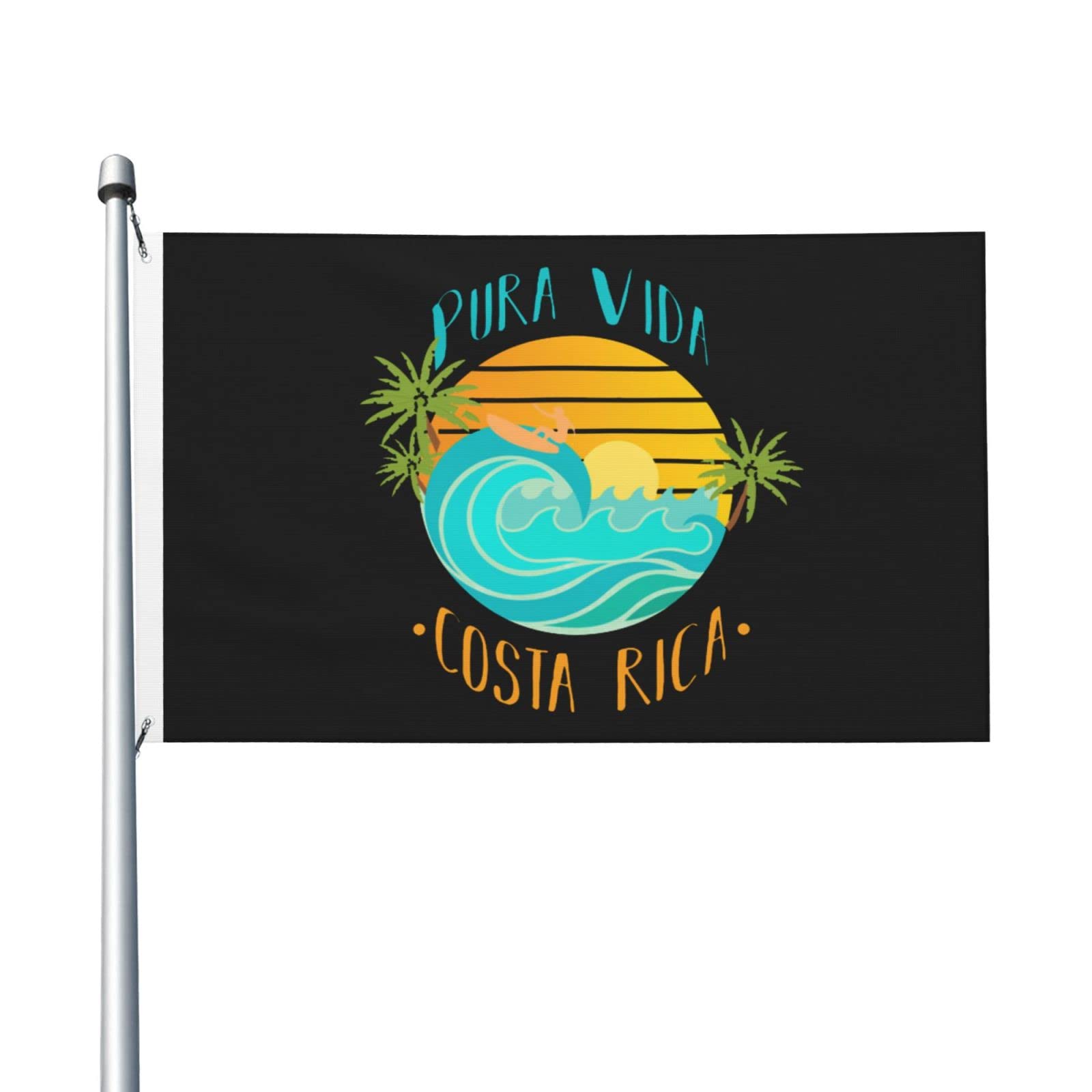 Pura Vida Costa Rica Double Sided Banner 3x5FT Banner Breeze Flag Decorative Flag Garden Flag