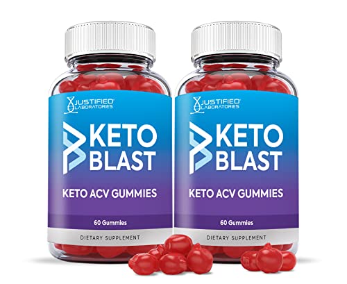 Justified Laboratories (2 Pack) Keto Blast Gummies 1000MG ACV with Pomegranate Juice Beet Root B12 120 Gummys