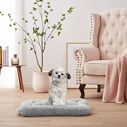 METCHIC Dog Crate Beds Small Dogs, Calming Dog Beds Crate Pads, Dog Crate Mats Machine Washable, 24''