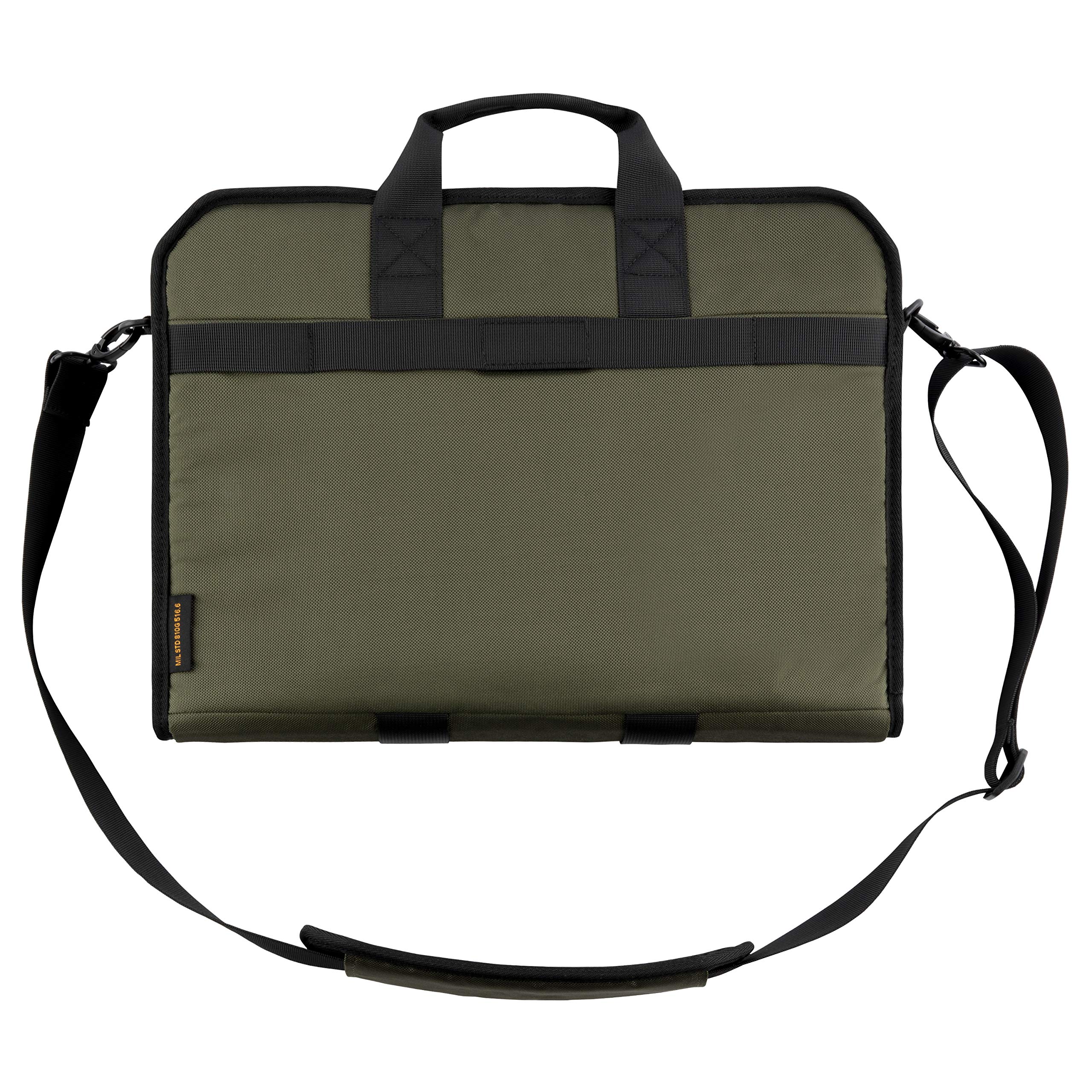 URBAN ARMOR GEAR UAG Tactical 15-inch Slim Brief, fits most devices up to 15-inch to 16-inch, Rugged Protective Slim Secure Laptop Tablet Carrying Bag with Shoulder Strap, Olive