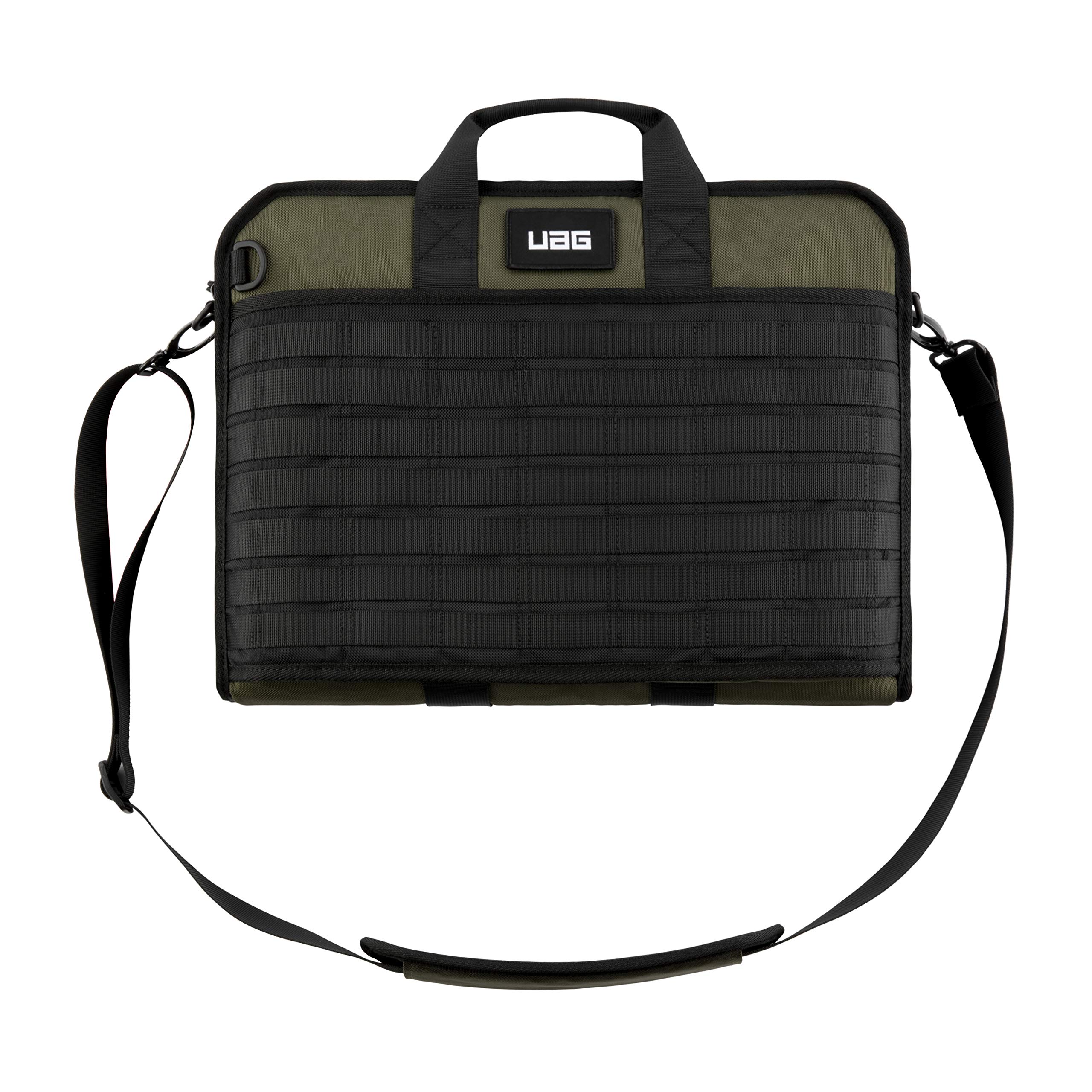 URBAN ARMOR GEAR UAG Tactical 15-inch Slim Brief, fits most devices up to 15-inch to 16-inch, Rugged Protective Slim Secure Laptop Tablet Carrying Bag with Shoulder Strap, Olive